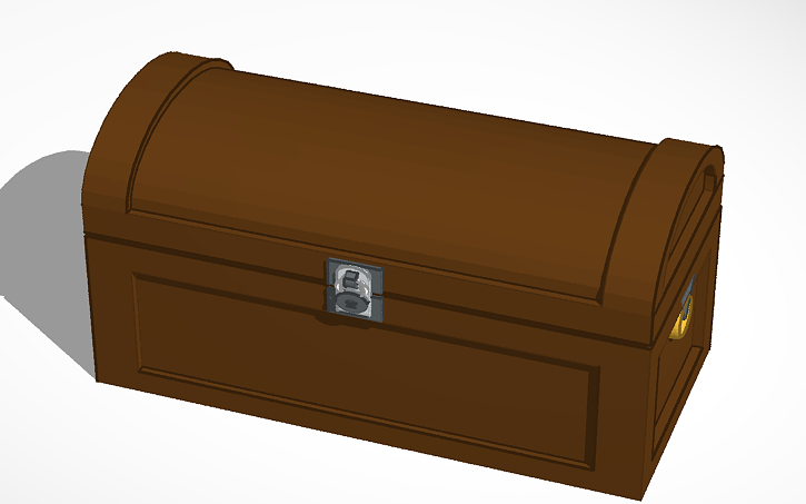 3D design huge locked chest 1 1/2" x 3/4" x 3/4" lxwxh - Tinkercad