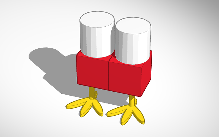 3D design White-eyed crazy red chicky chicken or bird | Tinkercad