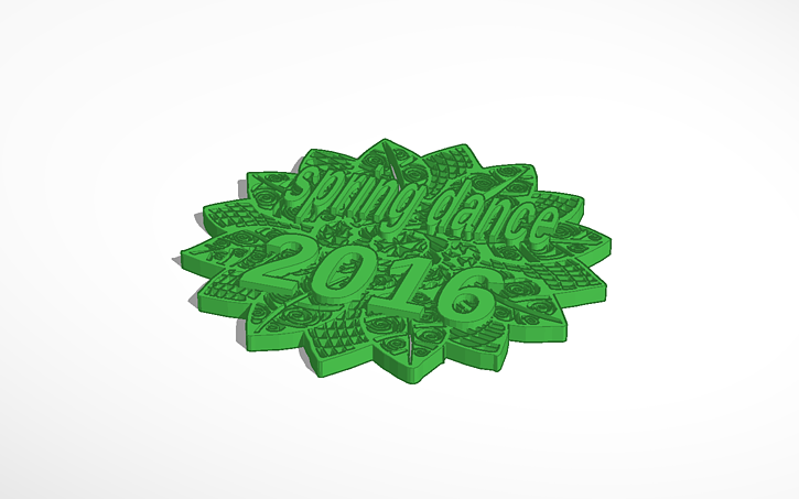 3D design Flower for spring dance - Tinkercad