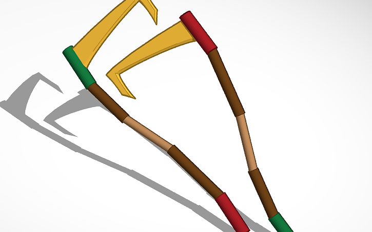 3D design Fantasy Weapons #7 - Twin Mantis (Scythe) | Tinkercad