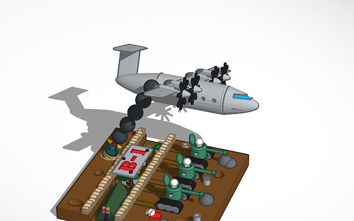 3D design battlefield - Tinkercad