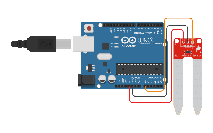 Circuit Design Sensor De Humedad Bajo Tierra Tinkercad
