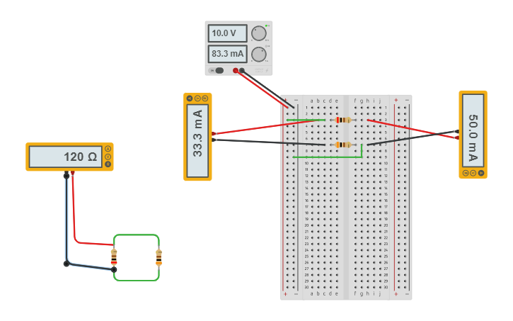 Circuit design Circuito en Paralelo - Tinkercad