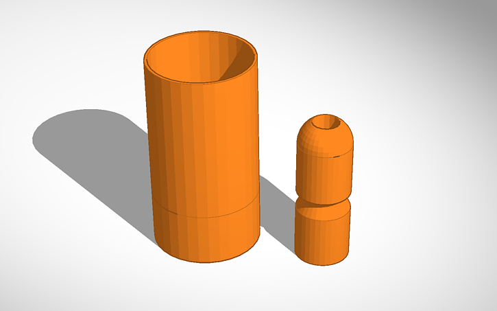 3D design Gimbal Model Rocket System 15% infill - Tinkercad