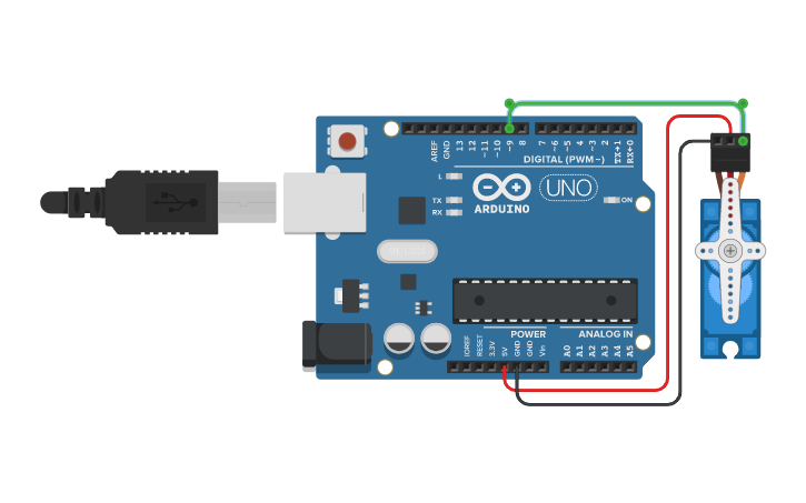 Circuit design servo-Arduino - Tinkercad Circuit design servo-Arduino - Tinkercad