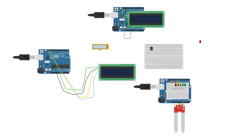 Circuit design Copy of LCD mostrando valores de temperatura en C° - Tinkercad