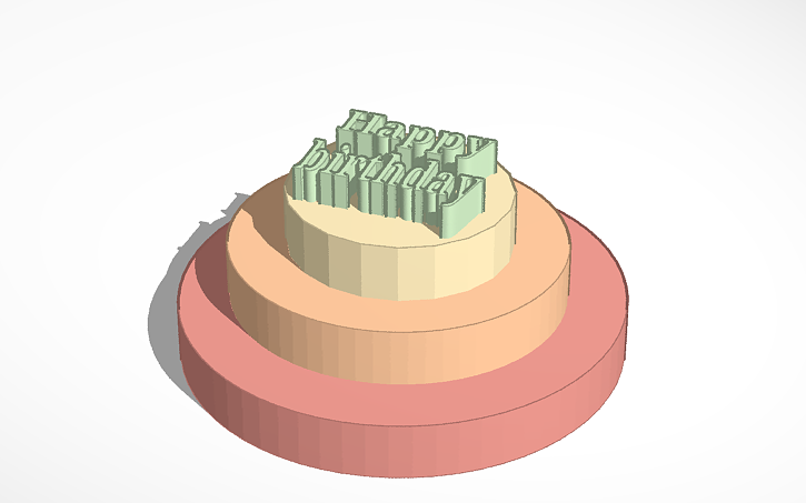 3D design cake - Tinkercad