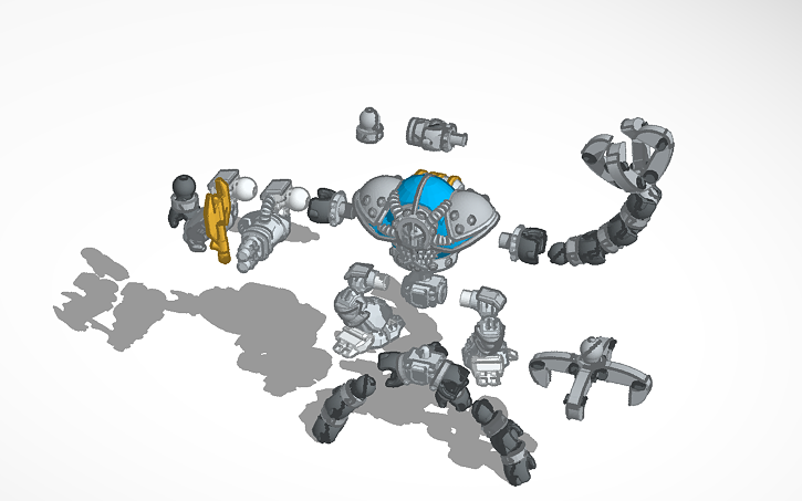 3D design Modular Mech Helbrute Set - Tinkercad