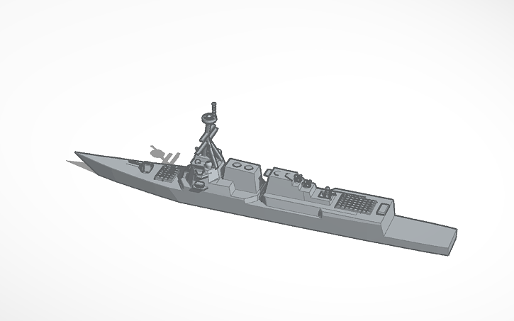 3D design Arleigh Burke Class Destroyer DDG-51 - Tinkercad