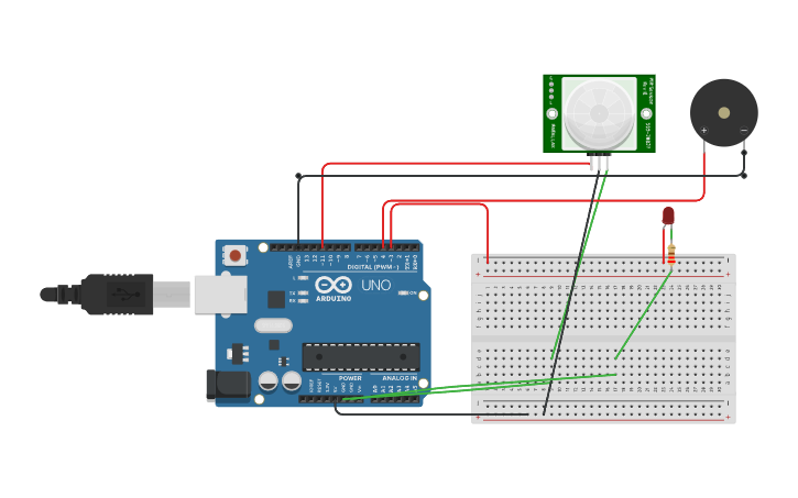 Circuit design CCTV - Tinkercad