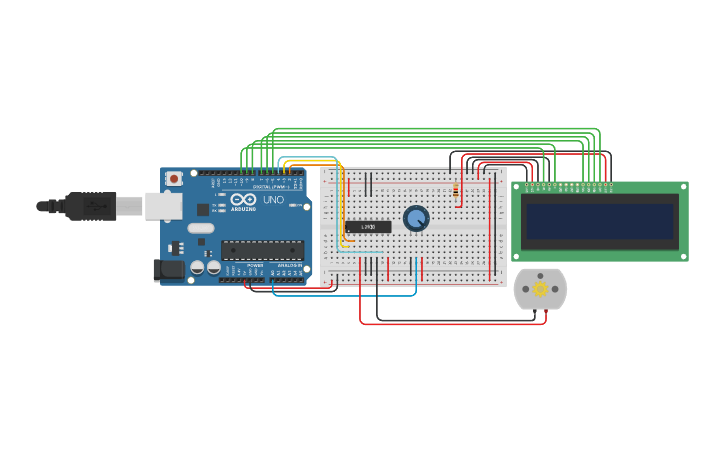 Circuit design AC11: Interfacing with Liquid Crystal Displays - Tinkercad