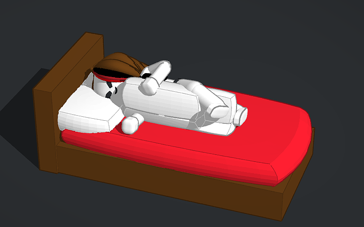 3D design Clara sleeping - Tinkercad