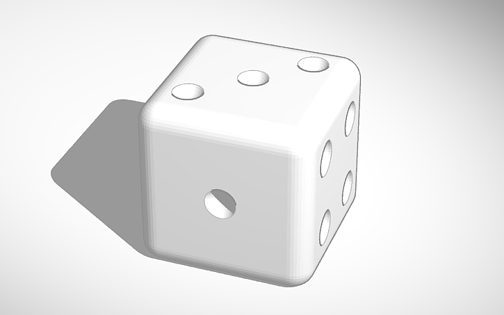 3D design dice - Tinkercad