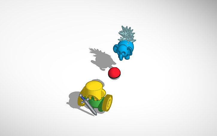 3D design pokemon catching - Tinkercad