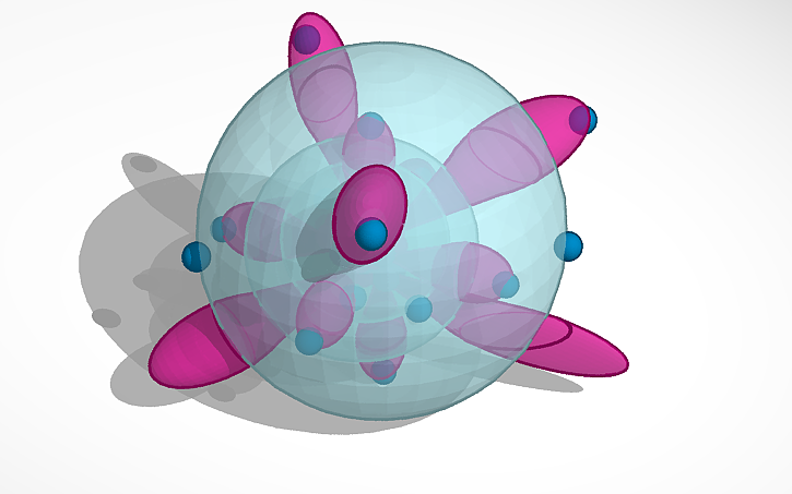 3D design Atom - Tinkercad