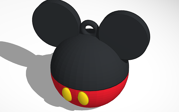 3D design Mickey Mouse Ornament - Tinkercad