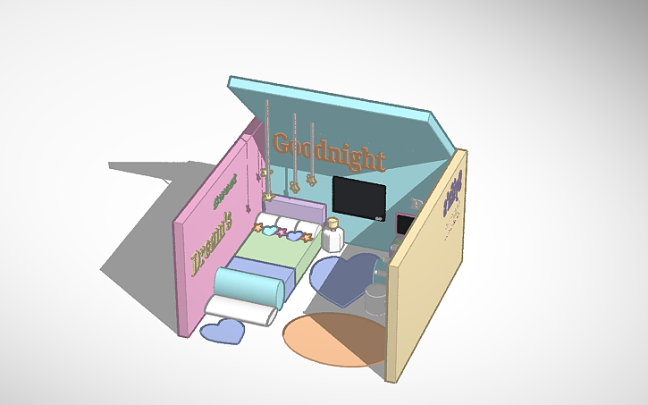 3D design My Lovely Cute Bedroom - Tinkercad