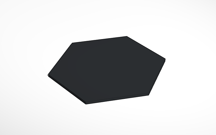 3D design hexagon plate - Tinkercad