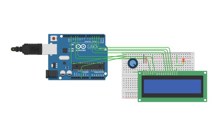 Circuit design Calculadora - Tinkercad