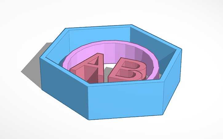3D design AB cookie cutter | Tinkercad