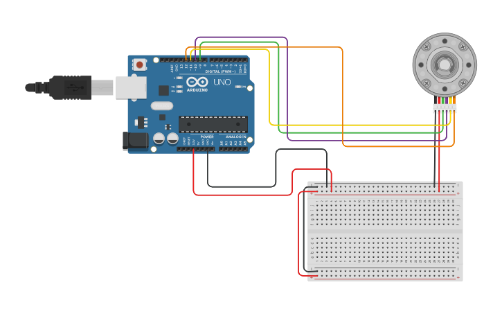 Circuit design Motor PAP directamente a Arduino 2 | Tinkercad