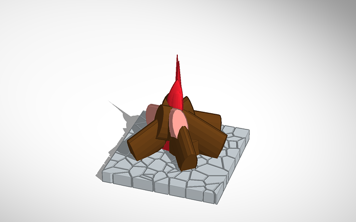 3D design fire - Tinkercad