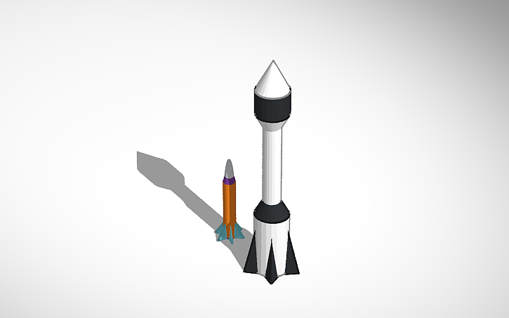 3D design Large Rocket - Tinkercad