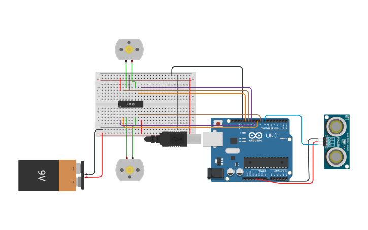 Circuit design control DC motor from ultrasonic sensor - 218541J ...