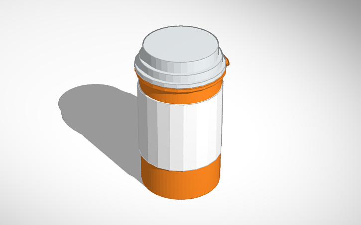 3D design Pill Bottle - Tinkercad