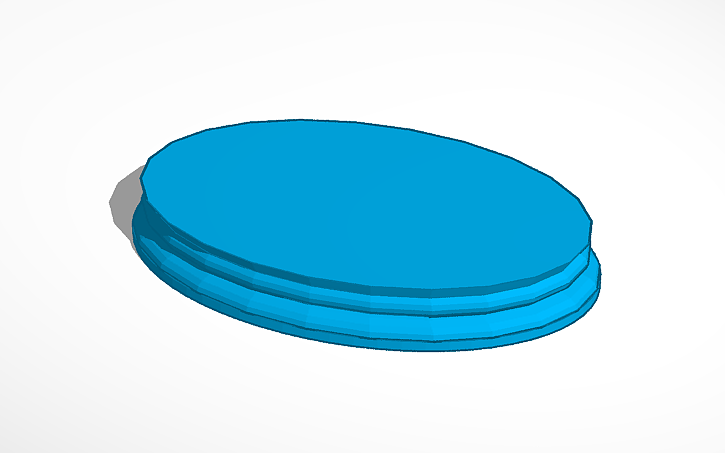 3D design Oval Plinth Stand - Tinkercad