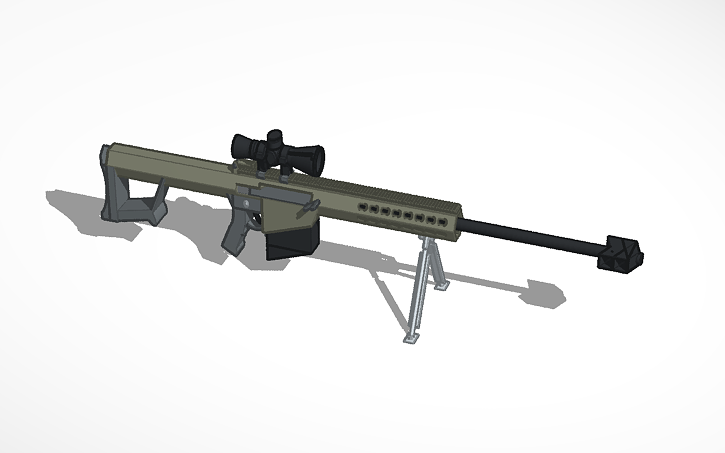 3D design M82A1 50cal Alex - Tinkercad