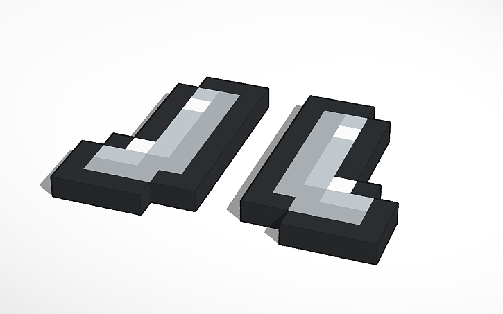 3D design Minecraft Iron Boots | Tinkercad