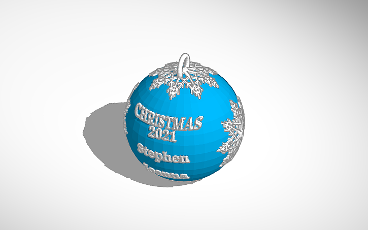 3D design Christmas Ornament #2 - Tinkercad