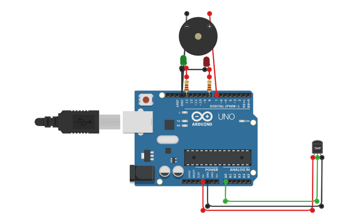 Circuit design iot2 - Tinkercad