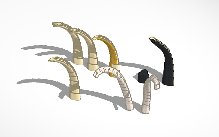 3D design goat horns try 1 - Tinkercad