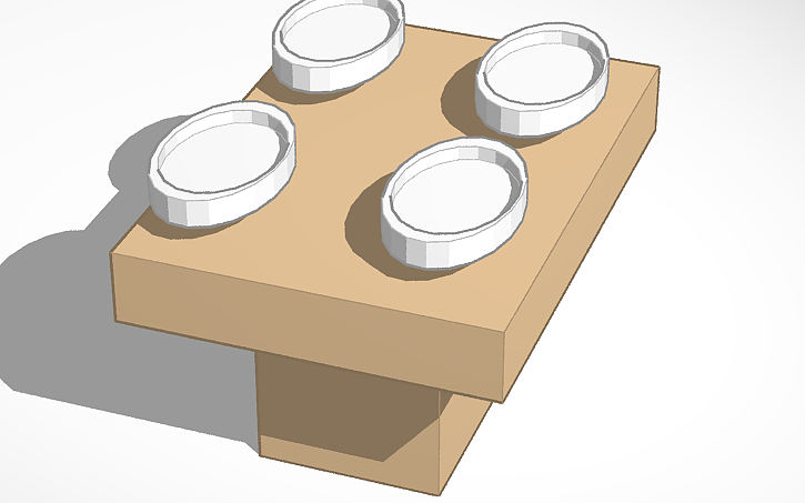 3D design table with plates - Tinkercad