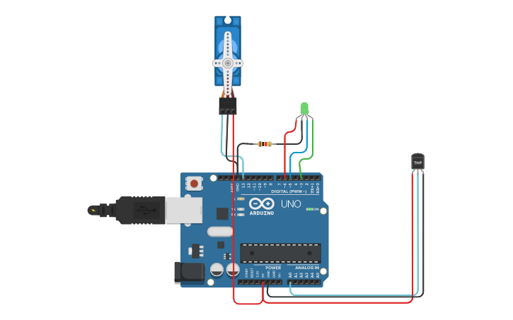 Circuit design tugas sensor suhu sultan ghazy xiimipa2 34 | Tinkercad Circuit design tugas sensor suhu sultan ghazy xiimipa2 34 | Tinkercad