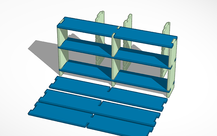 3D design Short Bookcase - Tinkercad