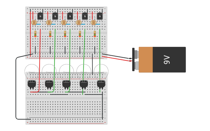 Circuit design Smart Street Light automation | Tinkercad