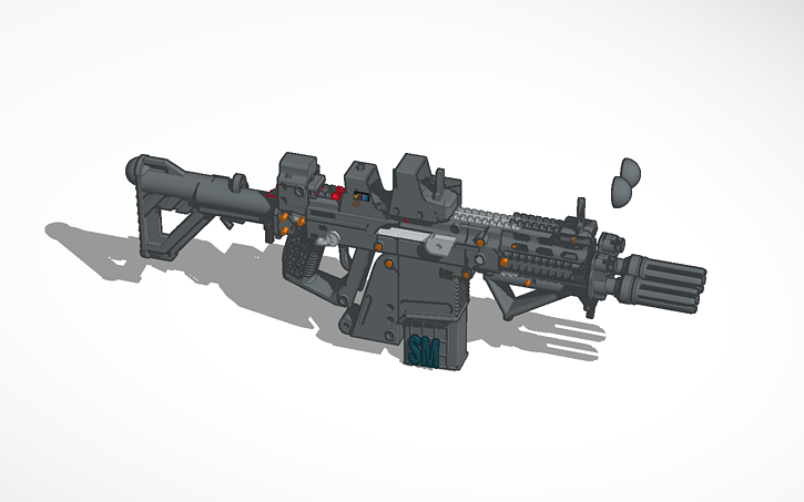 3D design BEST MACHINE GUN EVER | Tinkercad