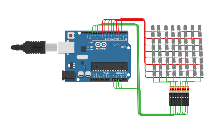Circuit design matrix - Tinkercad