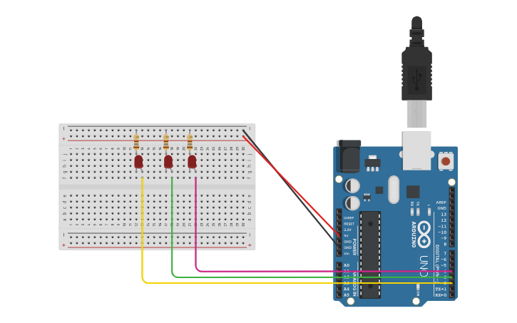 Circuit design unidad 3 practico 1 ejercicio 1 - Tinkercad