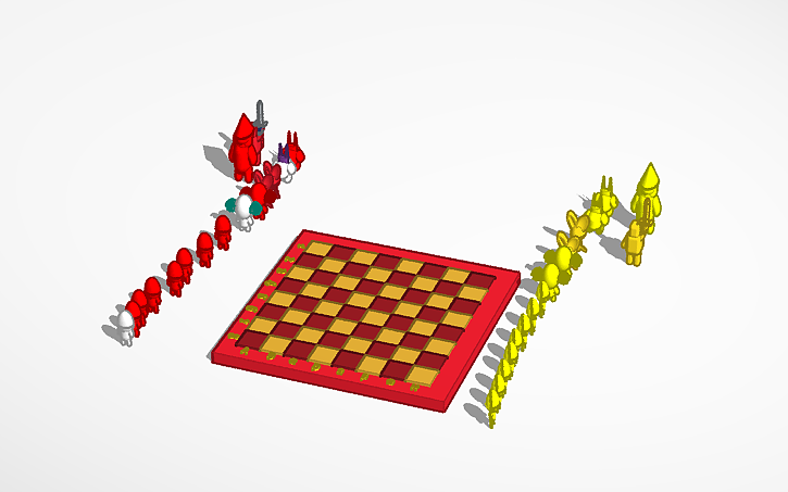 3D design Ultimate Chess Team Set - Tinkercad