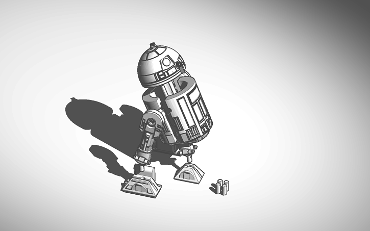 3D design R2-D2 - Tinkercad