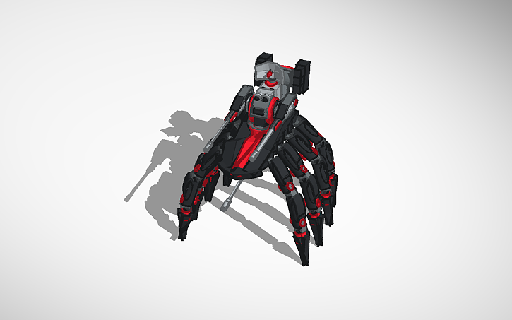 3D design MK 11 crawler/spider mech fang / requested by default - Tinkercad