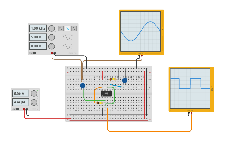 Circuit design Schmitt Trigger - Tinkercad