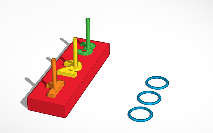3D design Ring Toss Game - Tinkercad