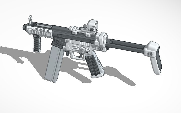 3D design "MP5-styled" Sci-fi Submachine gun - Tinkercad