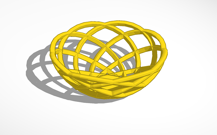 3D design very great basket - Tinkercad