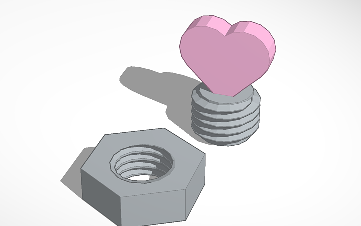 3D design Frannie Beacon Screw and Bolt - Tinkercad